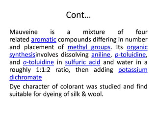 History & Classification of Dyes 1.pdf textile | PDF