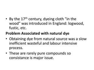 History & Classification of Dyes 1.pdf textile | PDF