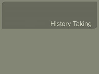 History Collection in Nursing History collection, or taking a patient’s ...