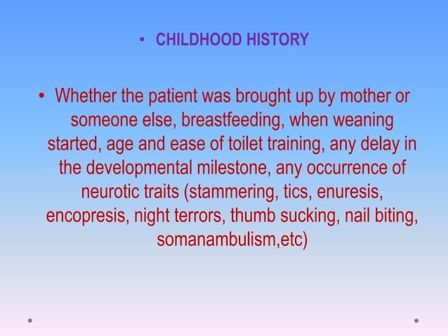 History collection-psychiatric nursing ppt | PPTX | Pregnancy ...