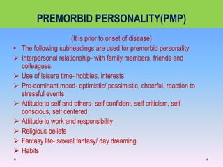 History collection-psychiatric nursing ppt | PPTX