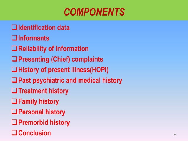 History collection-psychiatric nursing ppt | PPTX | Pregnancy ...