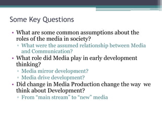 Media and Development, context and issues | PPTX