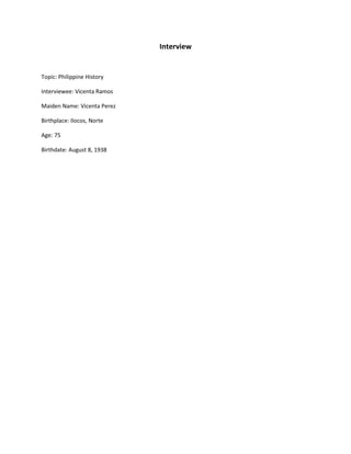 worldwar 2 interview | DOCX