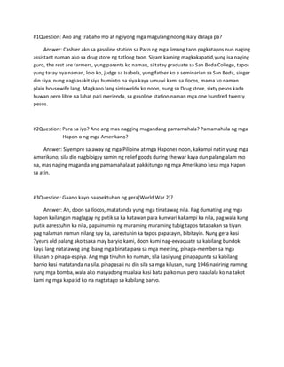 worldwar 2 interview | DOCX