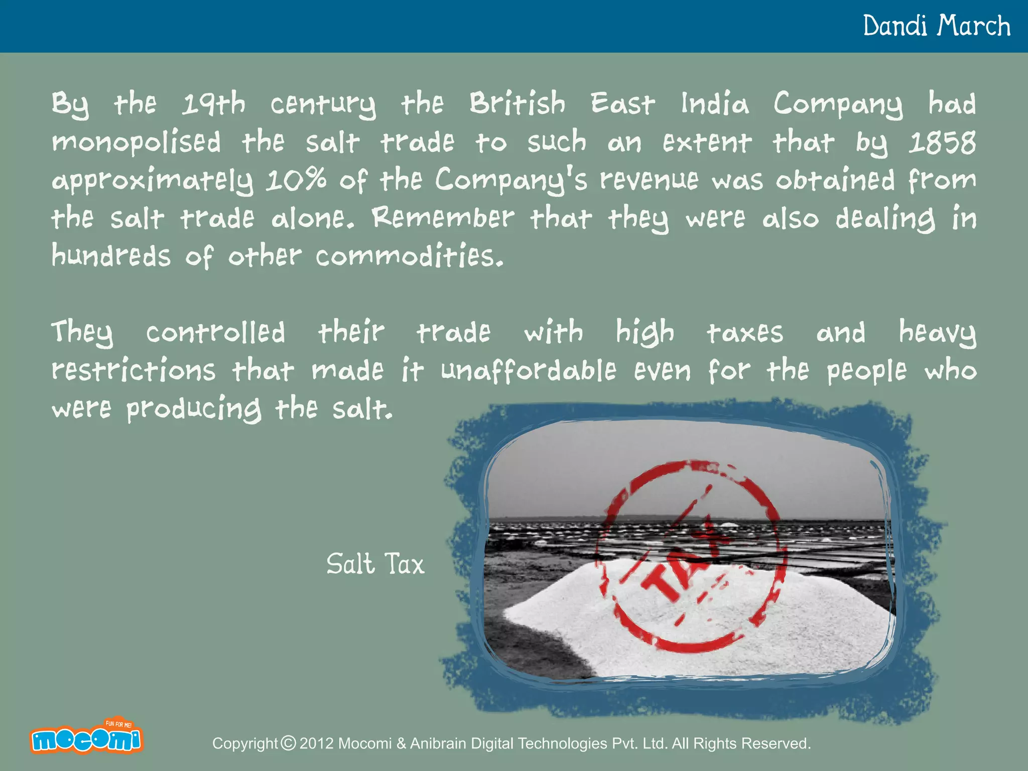 Dandi March - History India – Mocomi.com