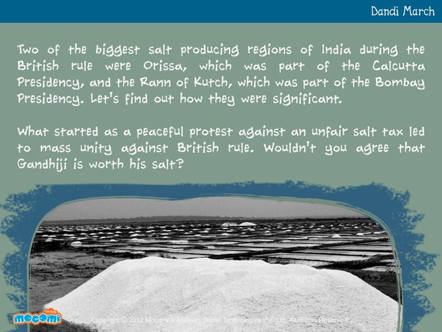 Dandi March - History India – Mocomi.com