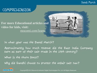 Dandi March - History India – Mocomi.com