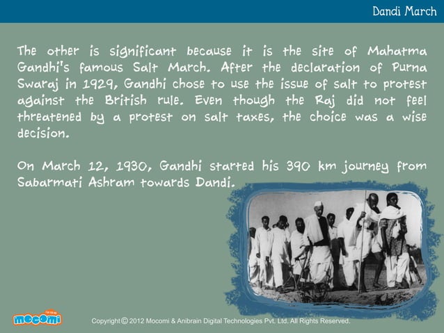 Dandi March - History India – Mocomi.com