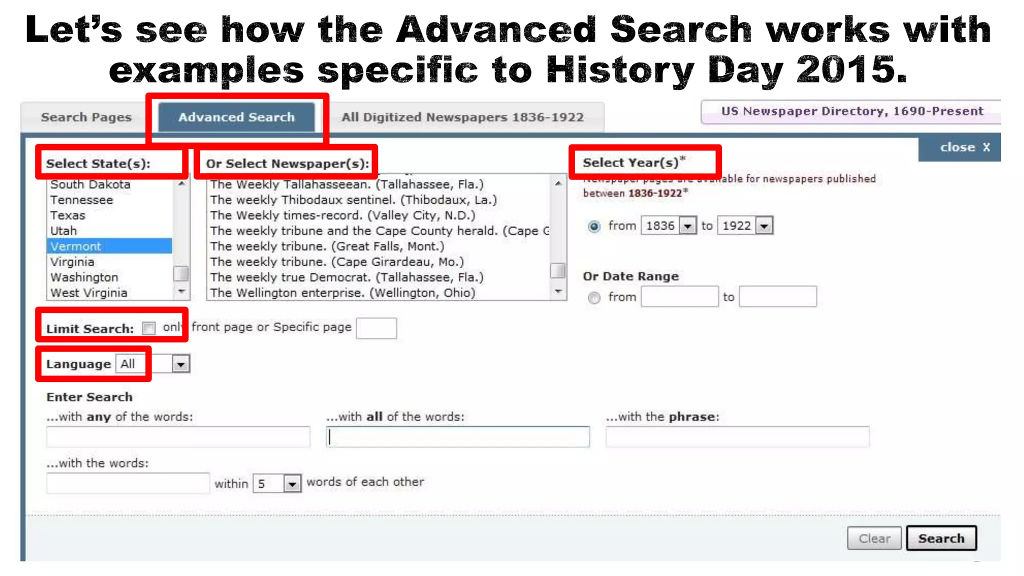 Chronicling America: Using Historic Newspapers in the Classroom & for ...