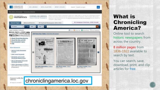 Chronicling America: Using Historic Newspapers in the Classroom & for ...