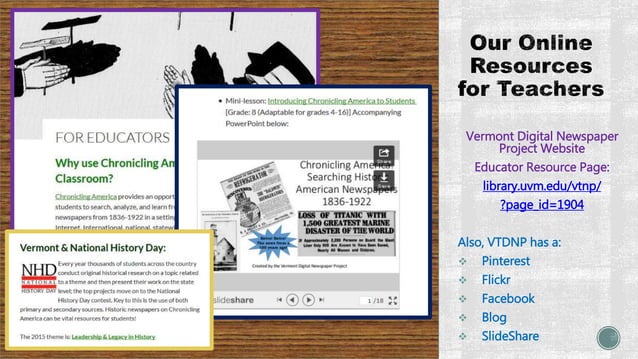 Chronicling America: Using Historic Newspapers in the Classroom & for ...