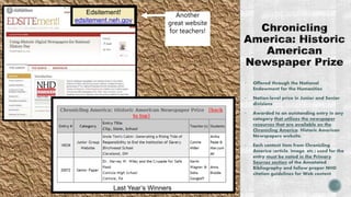 Chronicling America: Using Historic Newspapers in the Classroom & for ...