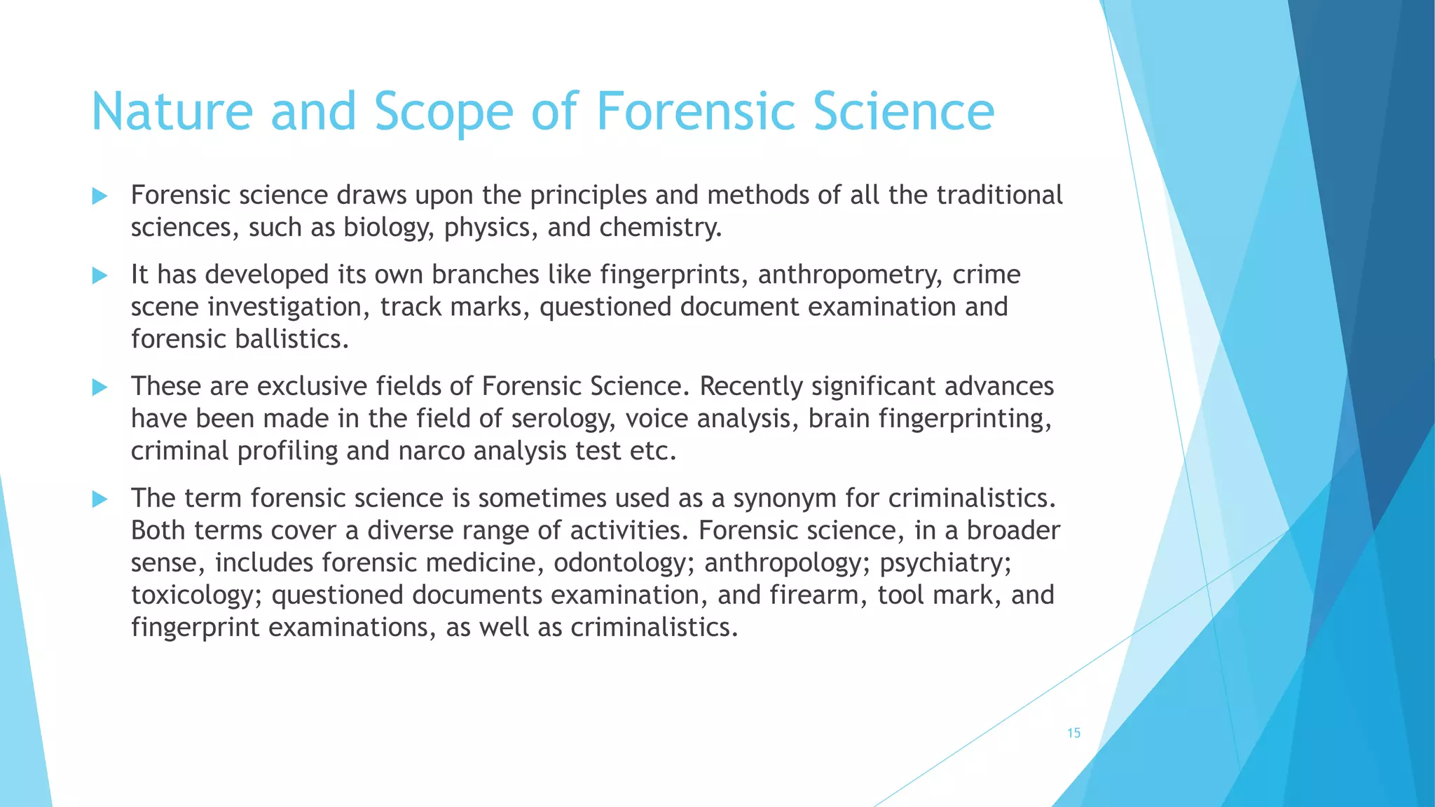 History development of forensic science | PPTX | Crime & Harmful Acts to Individuals, Society ...