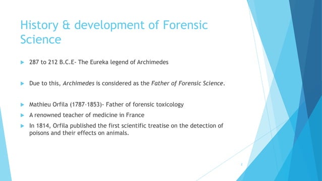 History development of forensic science | PPTX | Crime & Harmful Acts ...