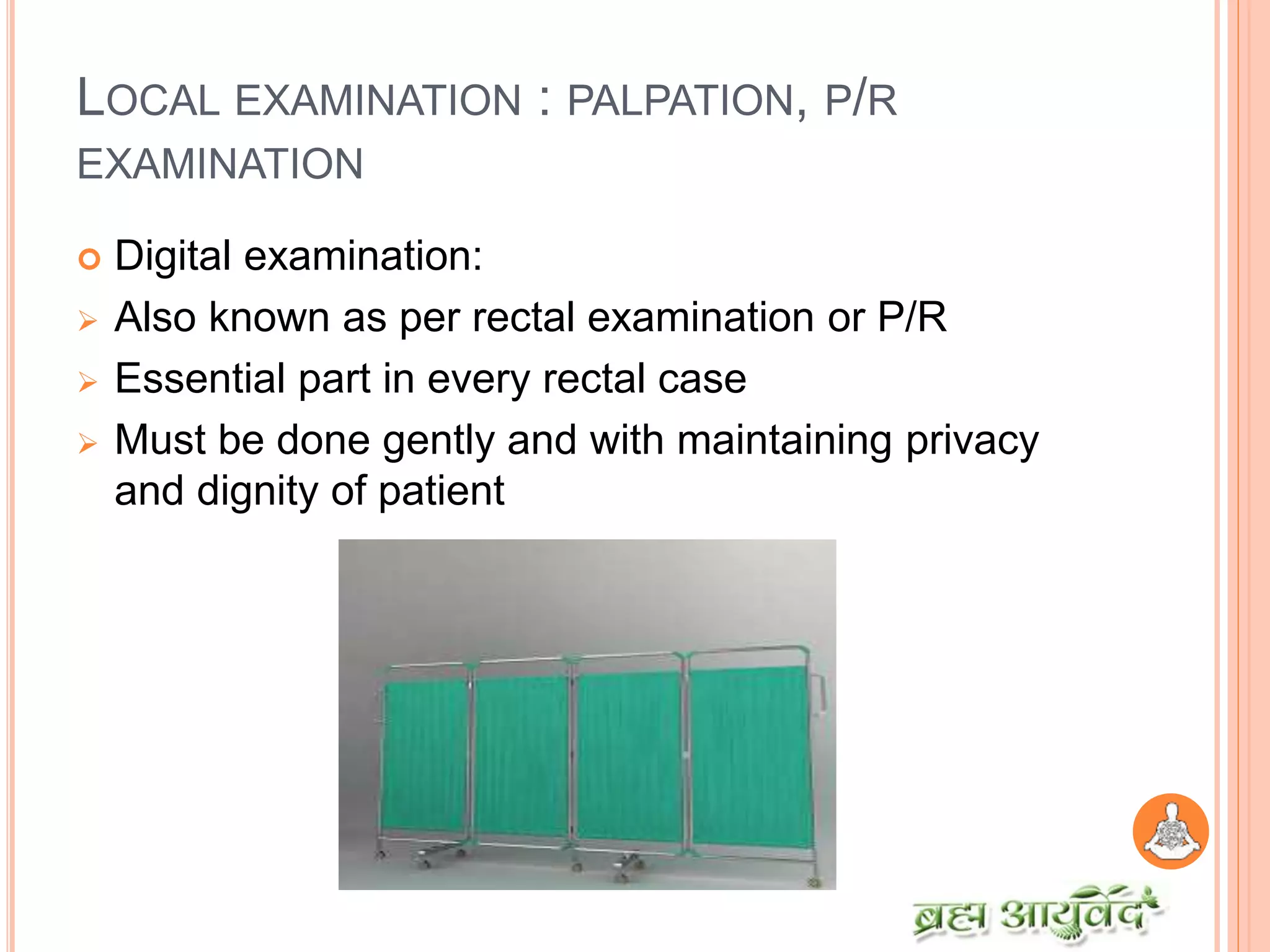 History taking and examination in ano rectal diseases | PPTX