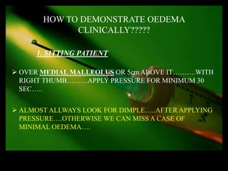History & examination of edema | PPTX