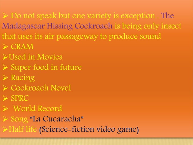 History , features and effects of cockroach on human beings | PPTX