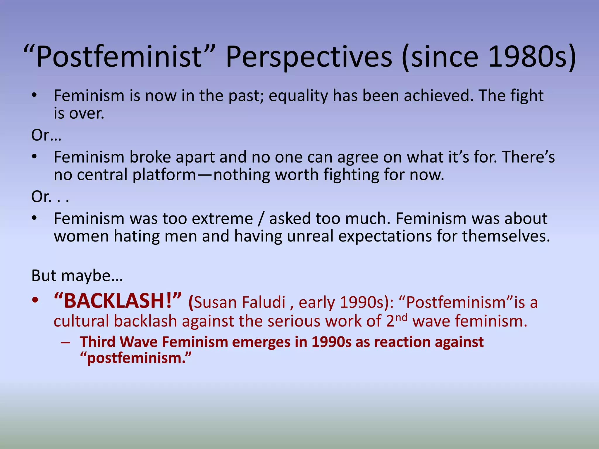 A History of Feminism in 20 minutes | PPTX