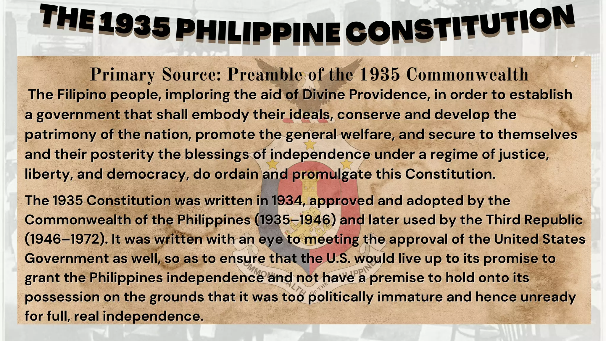 Evolution of the Philippine Constitution: 1953: The Commonwealth ...