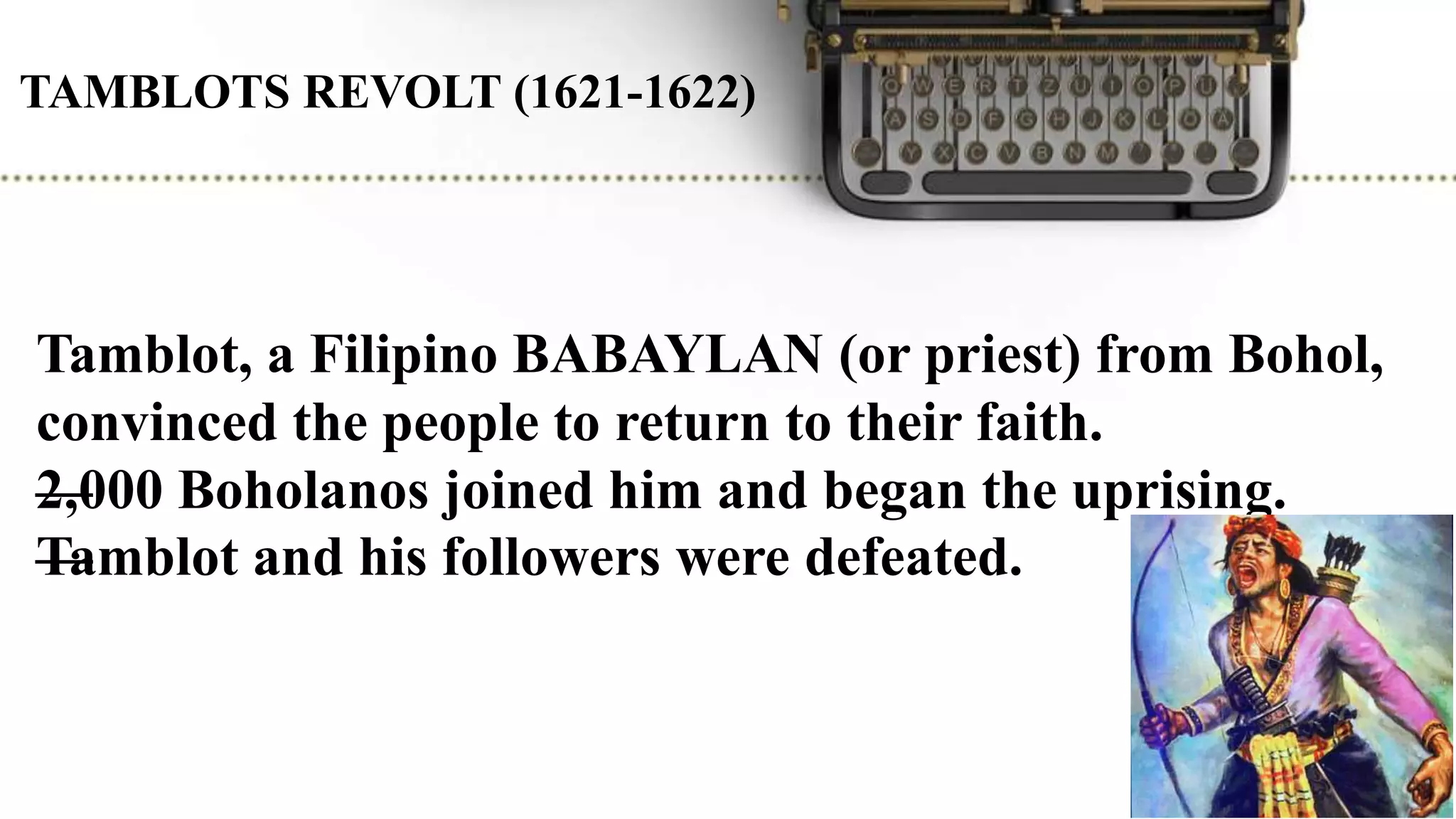 Filipino Revolts | PPTX | Religion & Spirituality