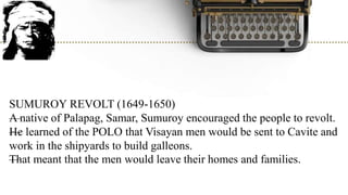 Filipino Revolts | PPTX | Religion & Spirituality