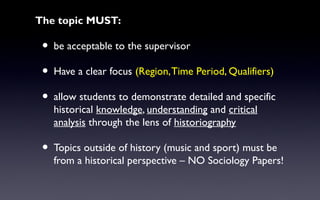 History Guidelines | PPT | Death, Injury, or Military Conflict ...