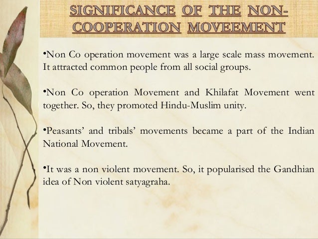 Non-Cooperation Movement and Mahatma Gandhi