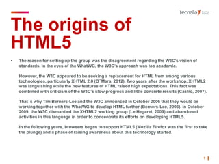 Taking a glance at the history of HTML5 | PDF