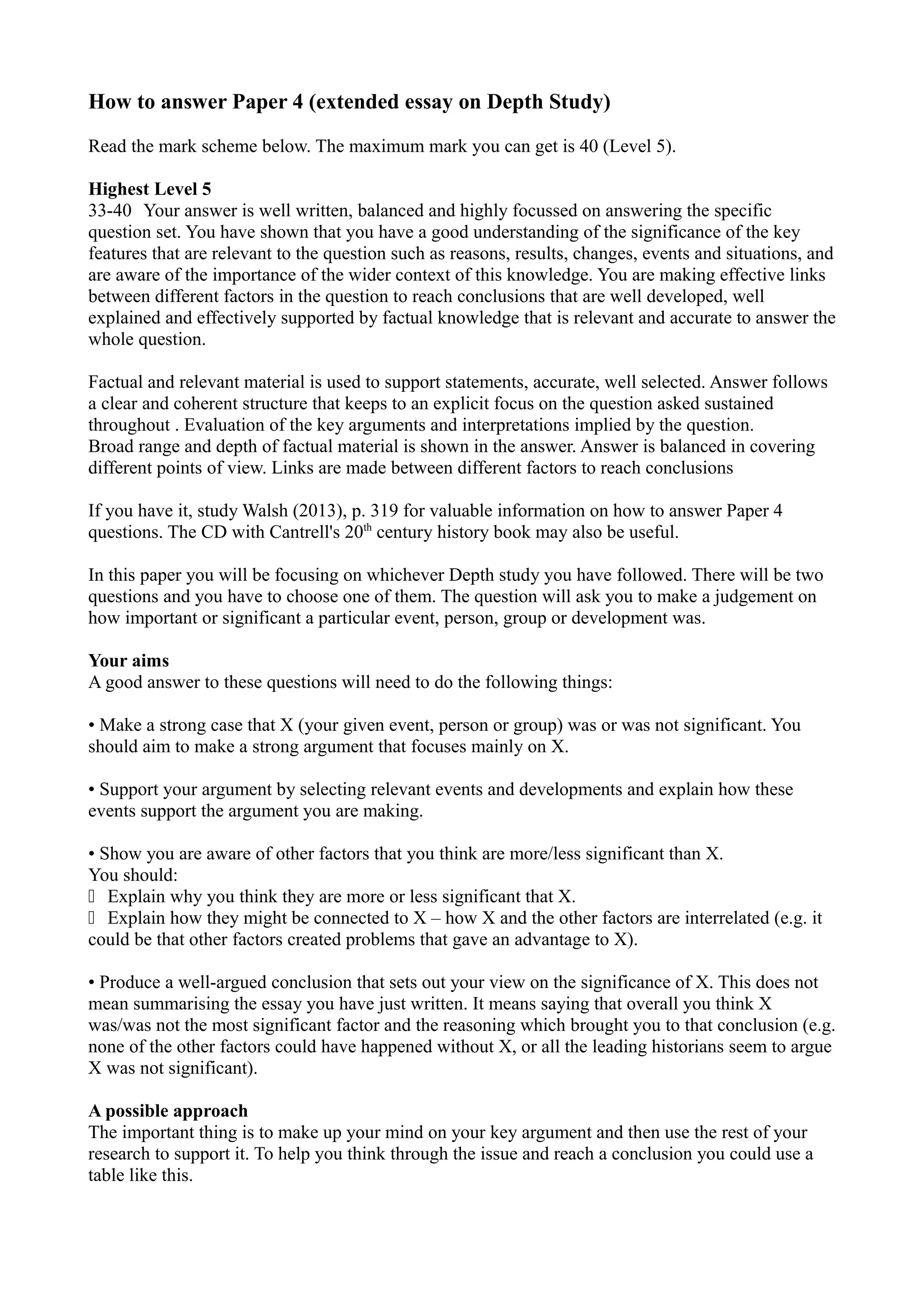 History IGCSE Tips | PDF