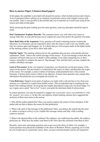 History IGCSE Tips | PDF