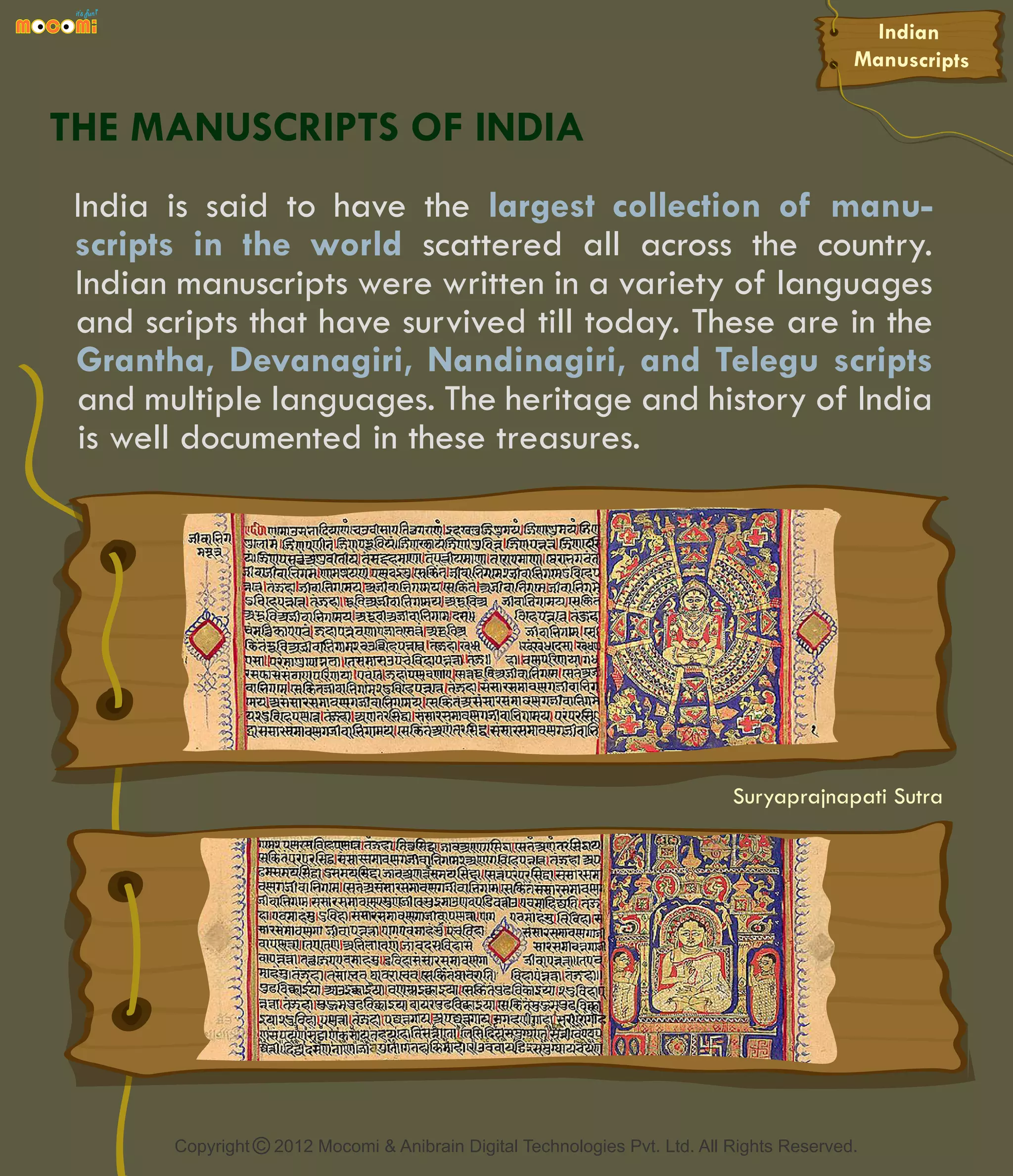 Indian Manuscripts – Mocomi.com
