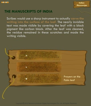 Indian Manuscripts – Mocomi.com
