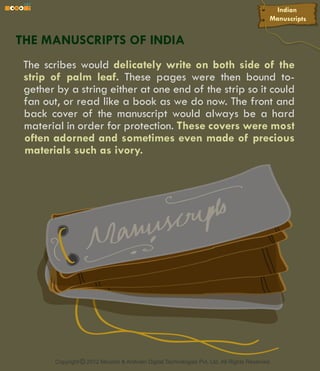 Indian Manuscripts – Mocomi.com