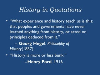 History in quotations | PPT