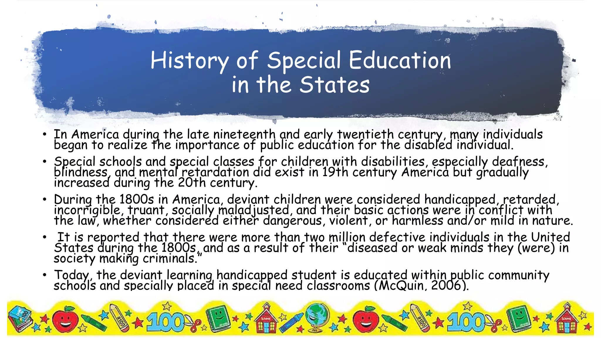 History of Special Education | PPTX