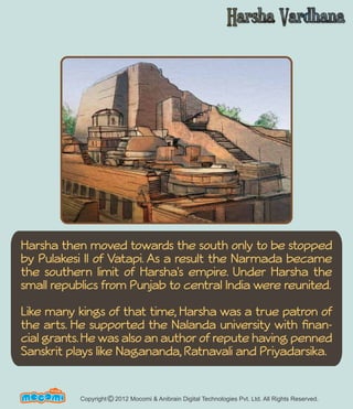 King Harshavardhana - Kings of India – Mocomi.com