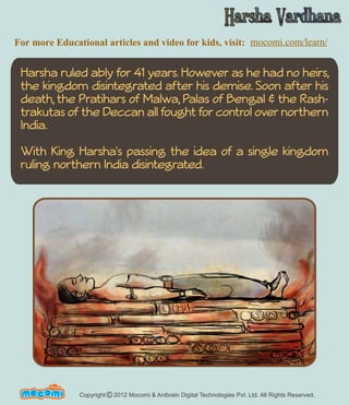 King Harshavardhana - Kings of India – Mocomi.com