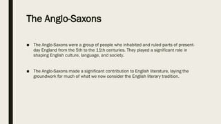 History Lec II.pptx (Anglo-Saxon/Dark Age) | PPTX