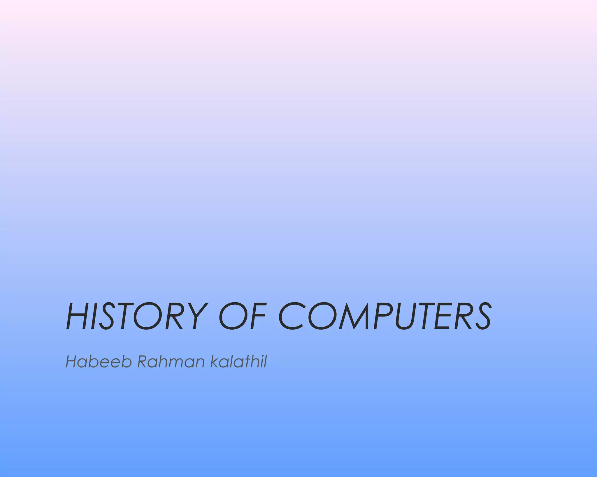 History of computer | PPT