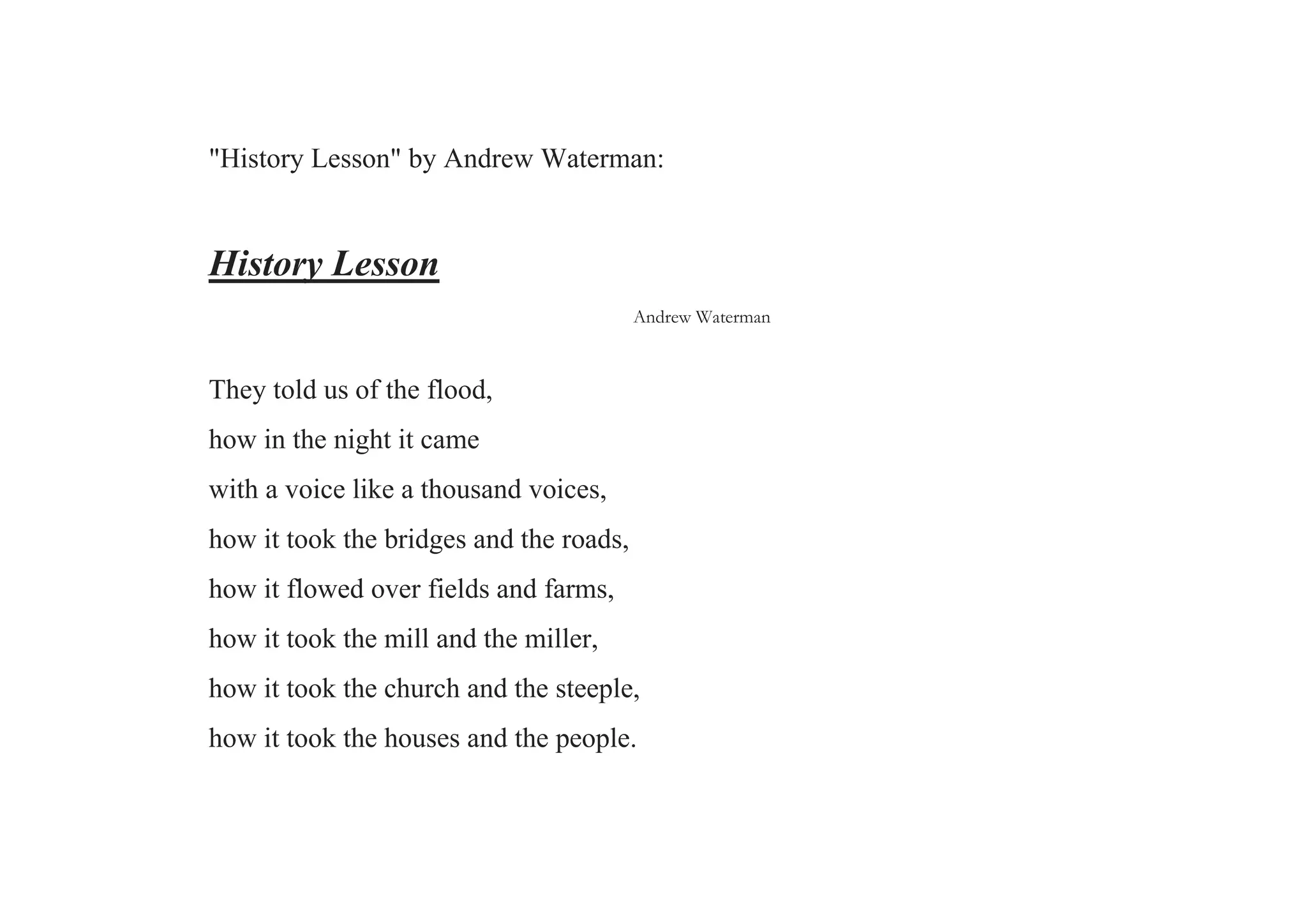 History Lesson poem from collection of River Wensum -- Andrew Waterman.pdf