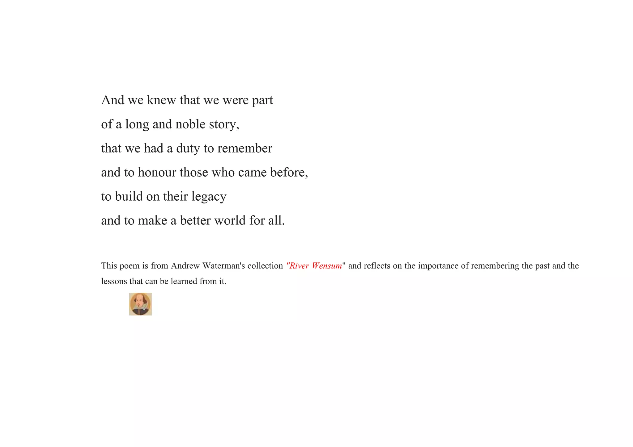 History Lesson poem from collection of River Wensum -- Andrew Waterman.pdf