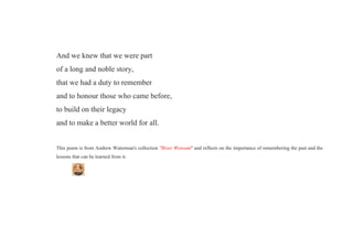 History Lesson poem from collection of River Wensum -- Andrew Waterman.pdf