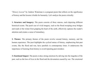 History Lesson poem from collection of River Wensum -- Andrew Waterman.pdf