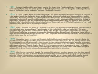 A timeline of events in the history of libraries | PPT