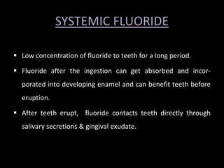 HISTORY & MECHANISM OF ACTION SYSTEMIC FLUORIDES.pptx