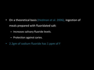 HISTORY & MECHANISM OF ACTION SYSTEMIC FLUORIDES.pptx