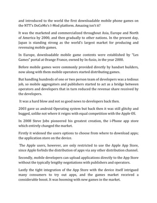 HISTORY Of MOBILE GAMING | PDF