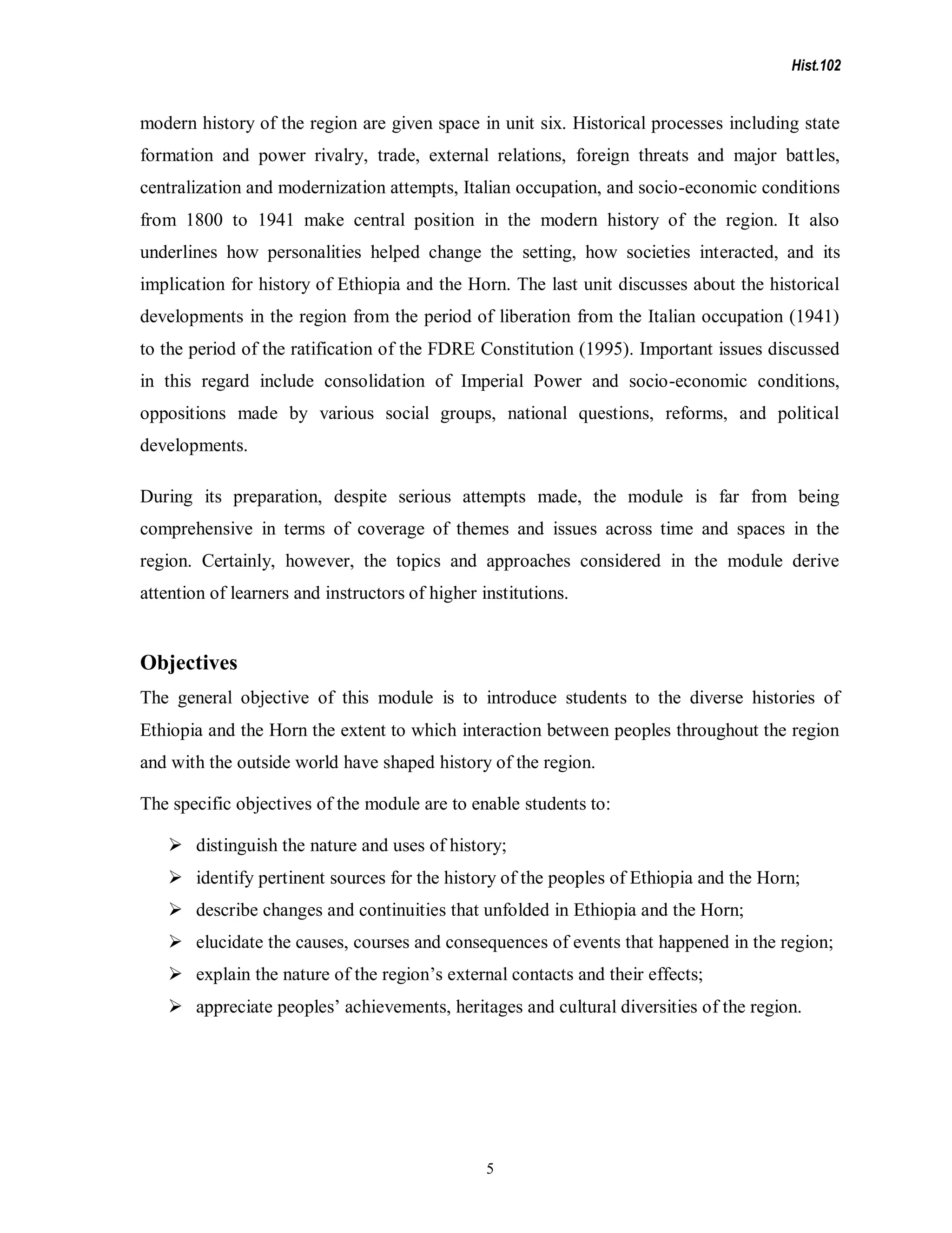 HISTORY Module (Revised).pdf fershman student module | PDF