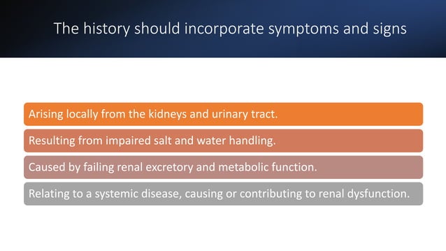 Renal System - History Taking | PPTX